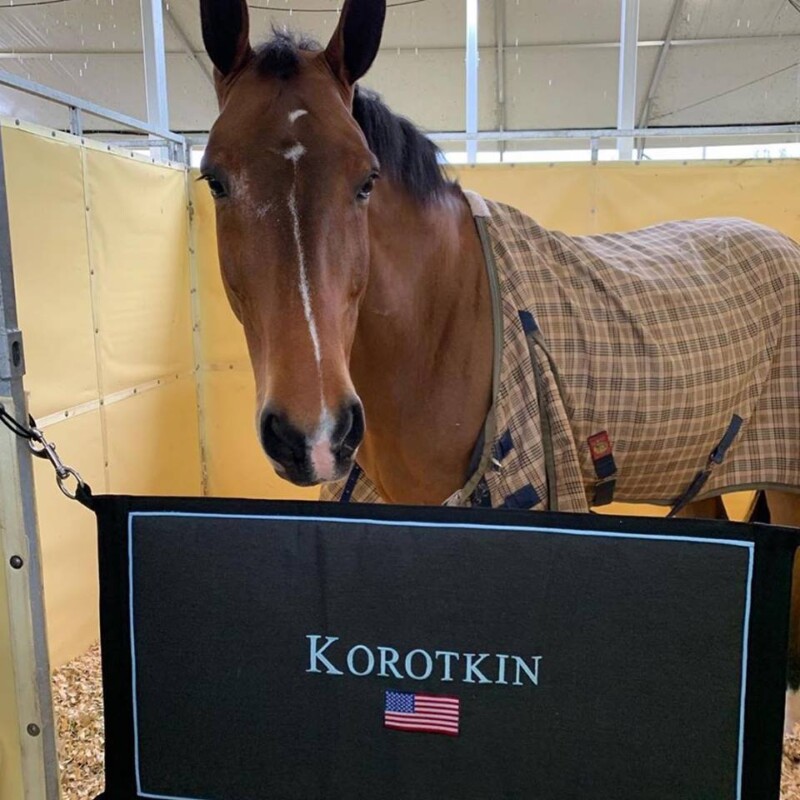 Embroidered Name Horse Stall Valance